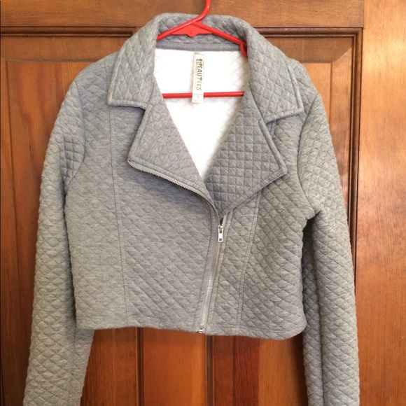 Beautees | Jackets & Coats | Grey Moto Jacket | Poshmark
